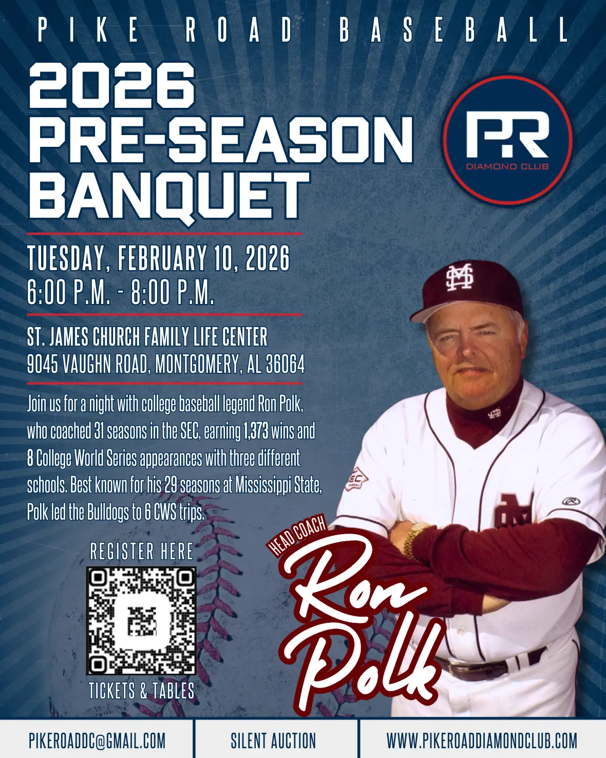 Pike Road Baseball 2026 Pre-Season Banquet - Pike Road Diamond Club